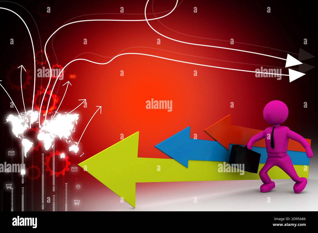 Movement direction to success Stock Photo - Alamy