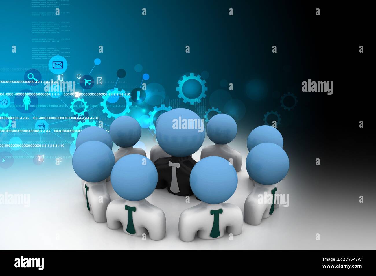 Business group with leader Stock Photo - Alamy