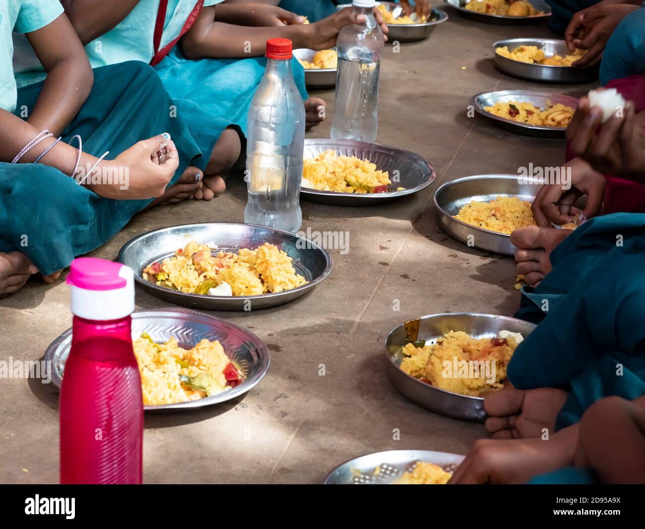 PUDUCHERRY, TAMIL NADU, INDIA - DECEMBER Circa, 2018. Unidentified poor ...