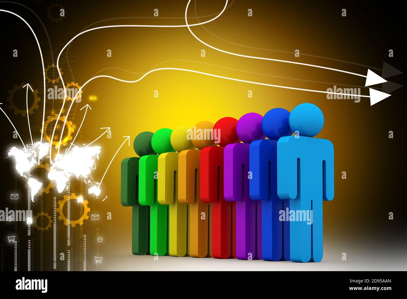 Group of people in line Stock Photo - Alamy