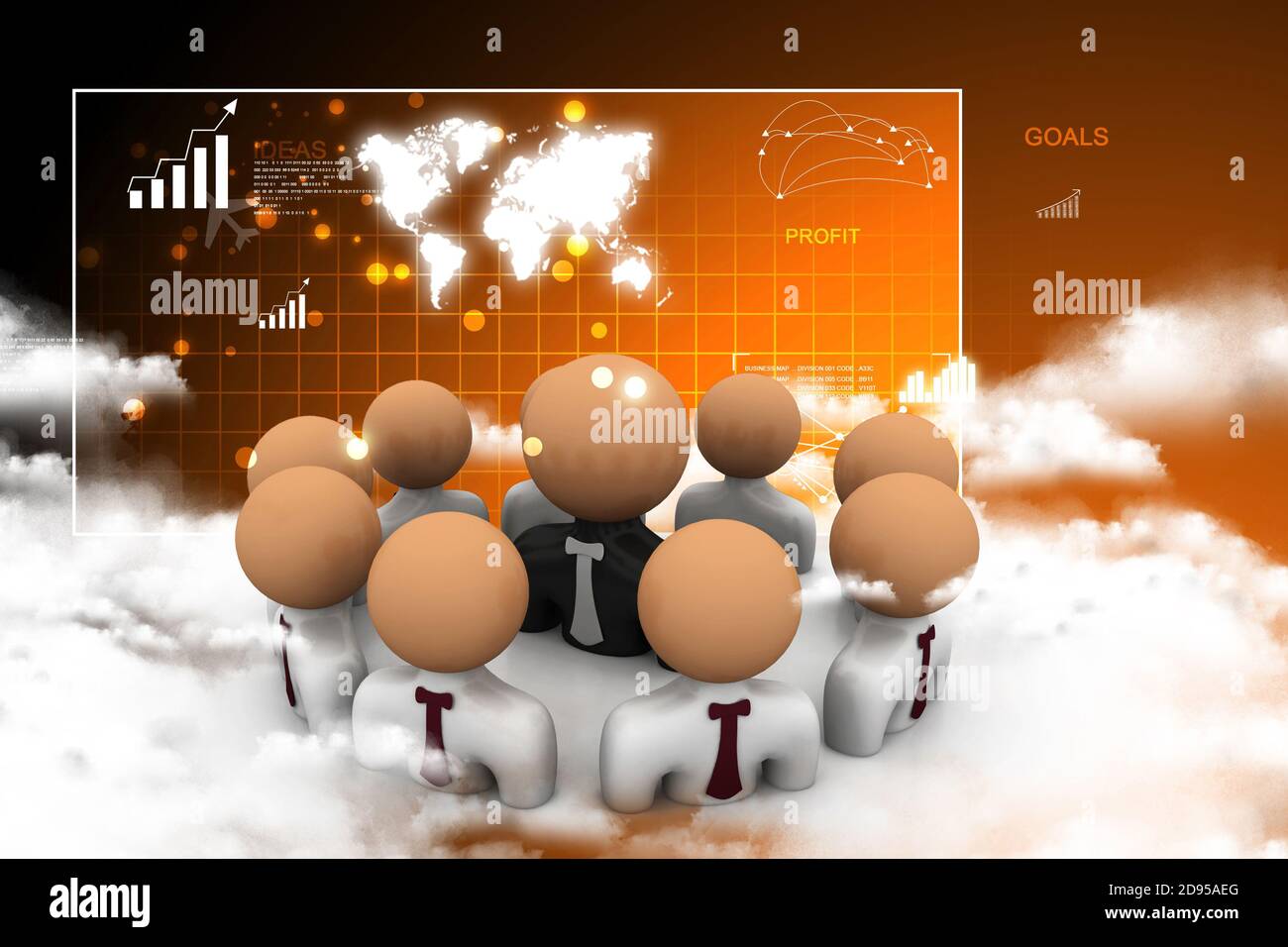 Business group with leader Stock Photo - Alamy