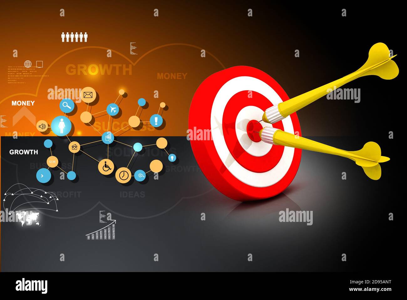 darts on target Stock Photo - Alamy