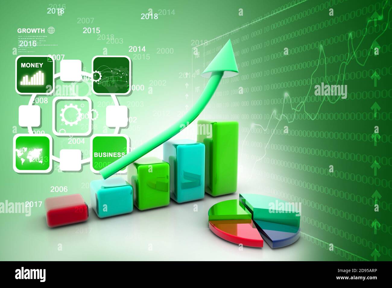 Business graph and pie chart with business concept Stock Photo - Alamy