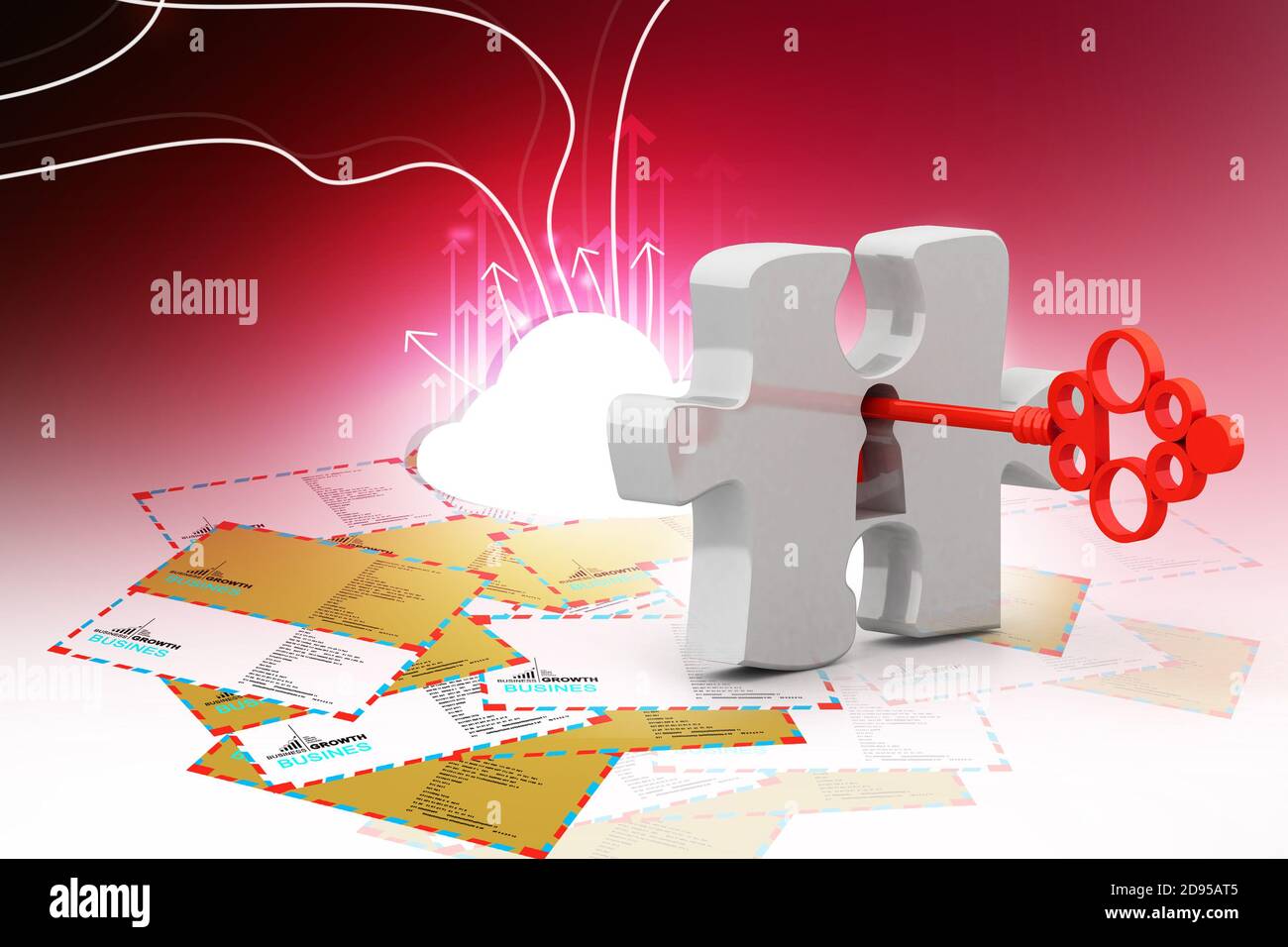 Puzzle with key Stock Photo - Alamy