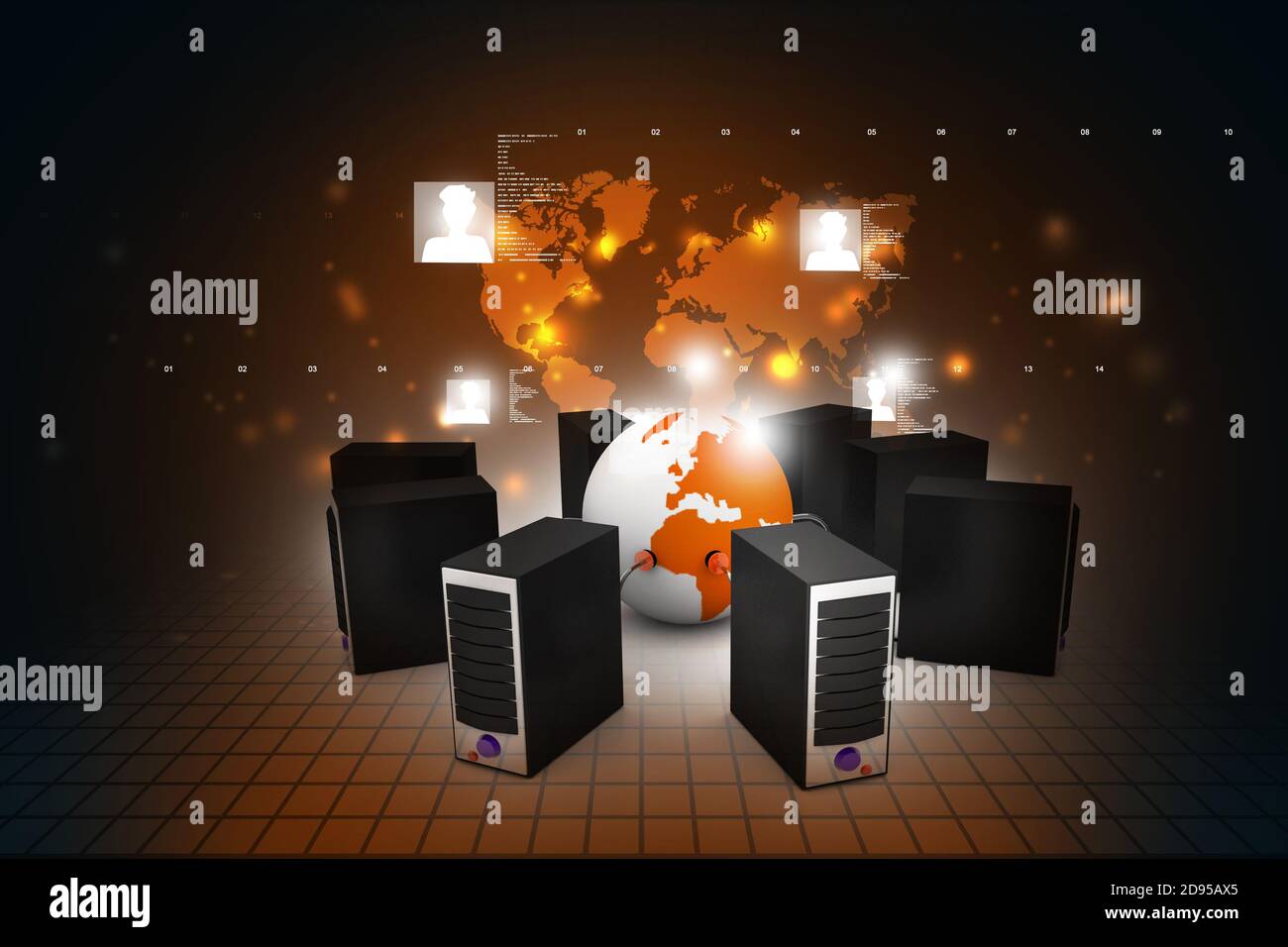 Global computer network Stock Photo - Alamy