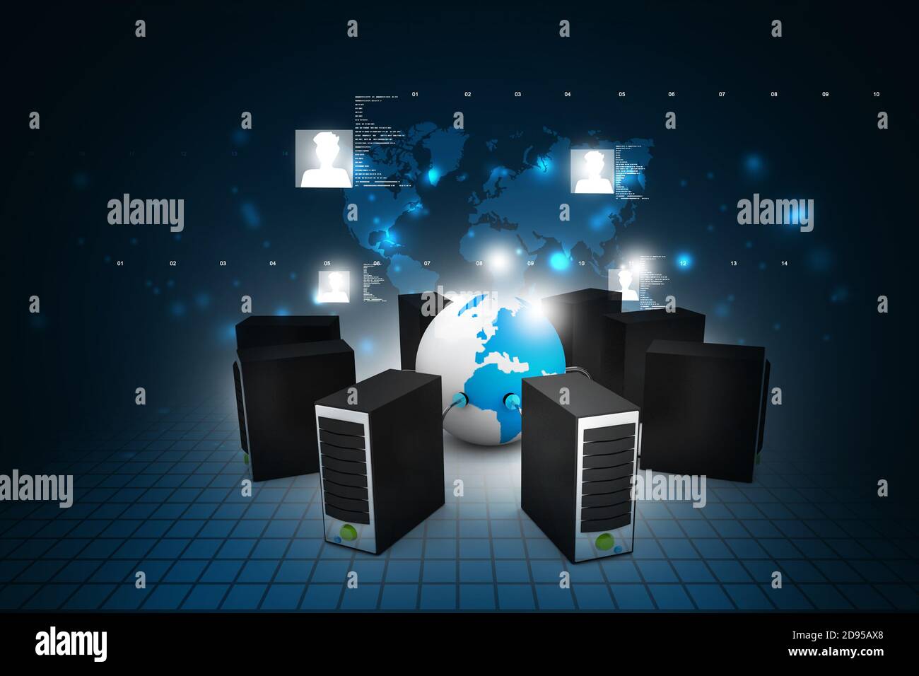 Global computer network Stock Photo - Alamy