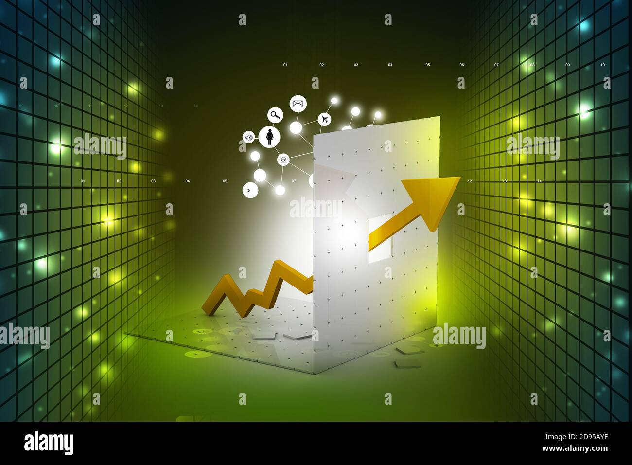 graph showing rise in profits or earnings Stock Photo - Alamy
