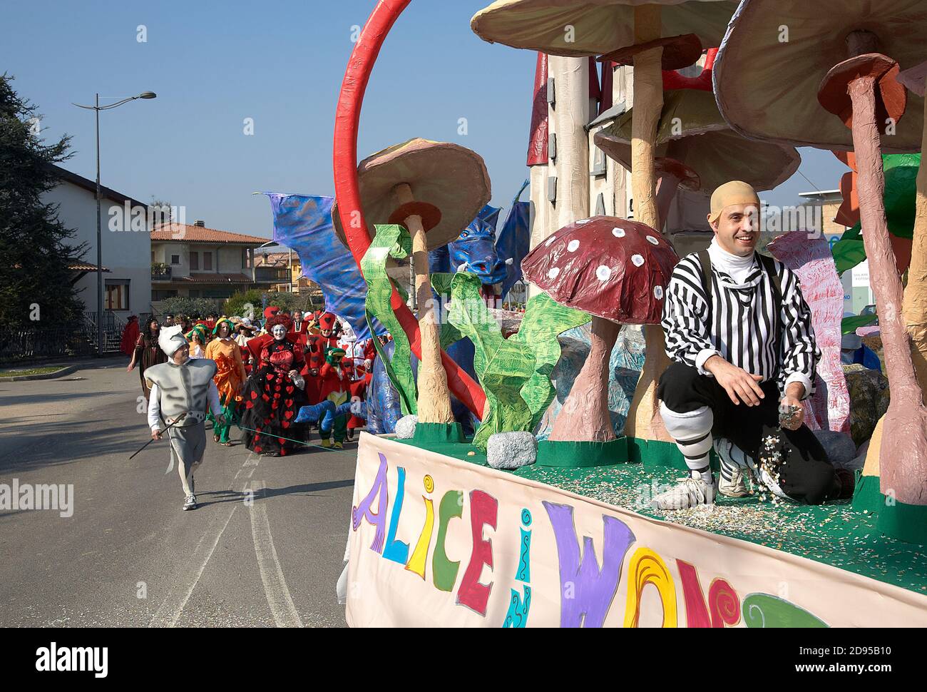 ADRO - MARCH 6 : the parade of carnival floats in papier-mache March 6 ...