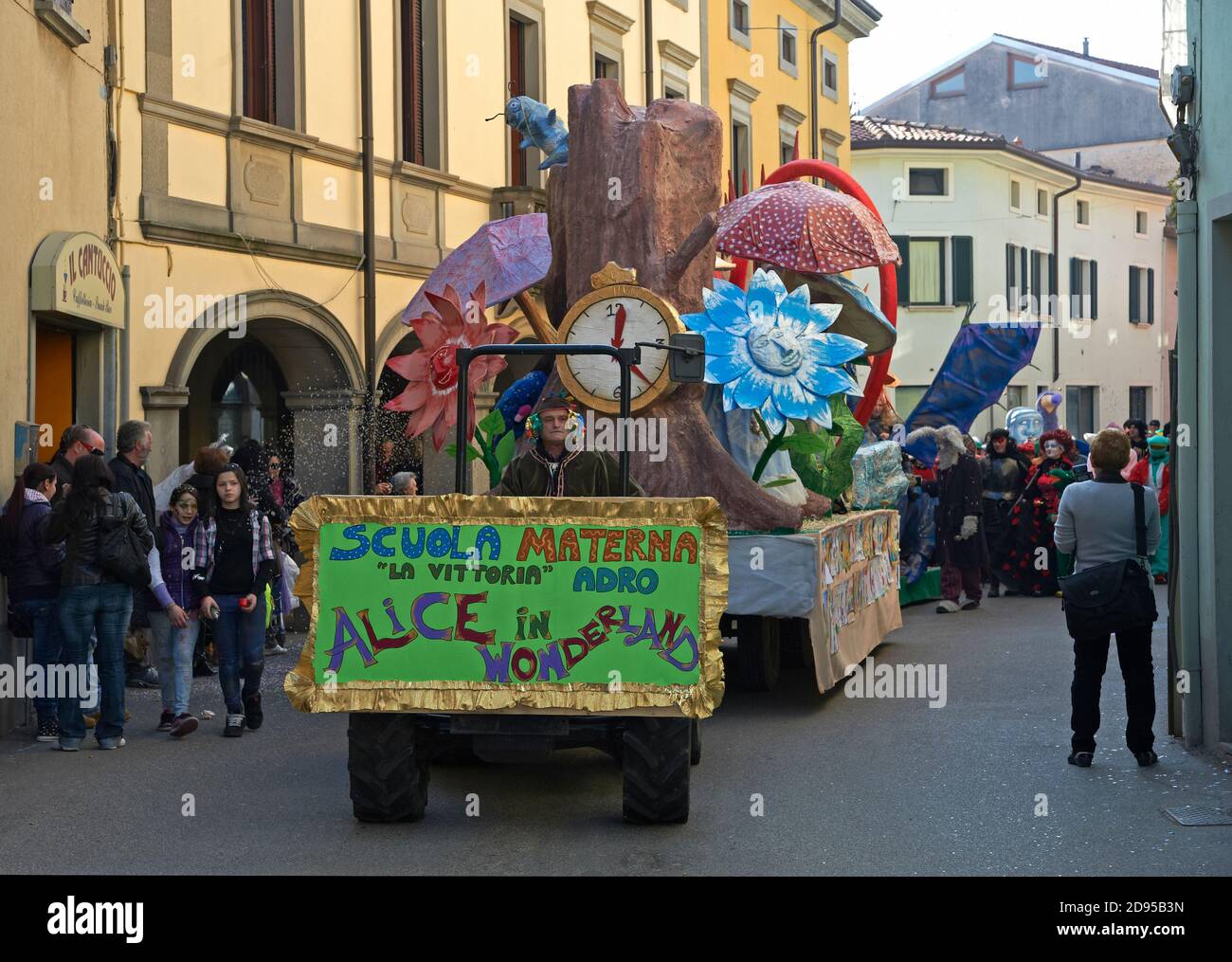 ADRO - MARCH 6 : the parade of carnival floats in papier-mache March 6 ...