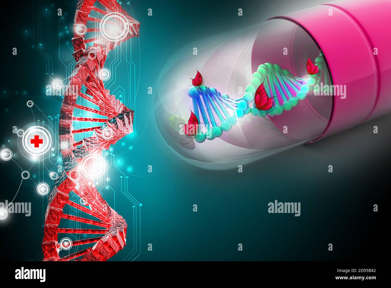 Dna in pill Stock Photo - Alamy