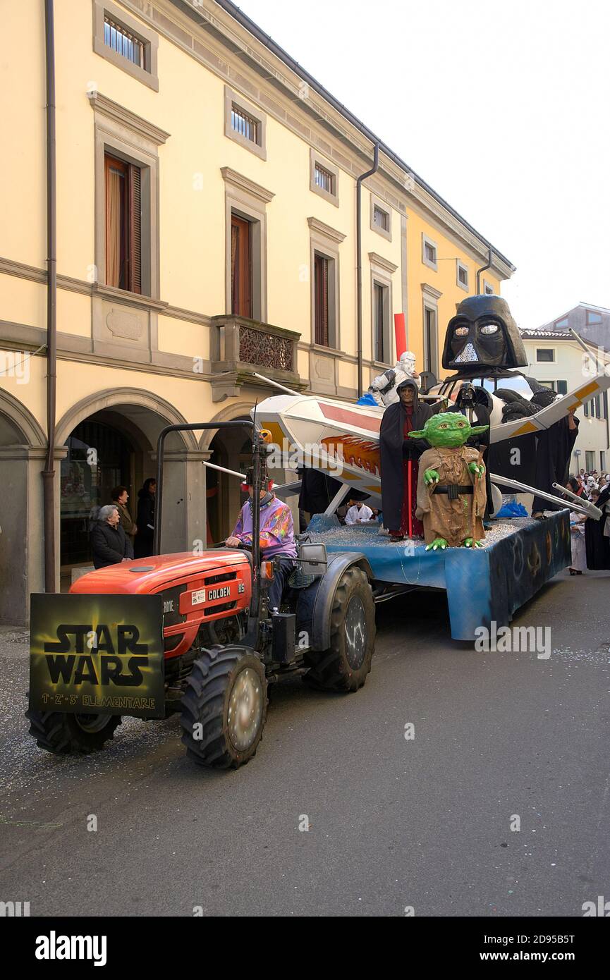 ADRO - MARCH 6 : the parade of carnival floats in papier-mache March 6 ...