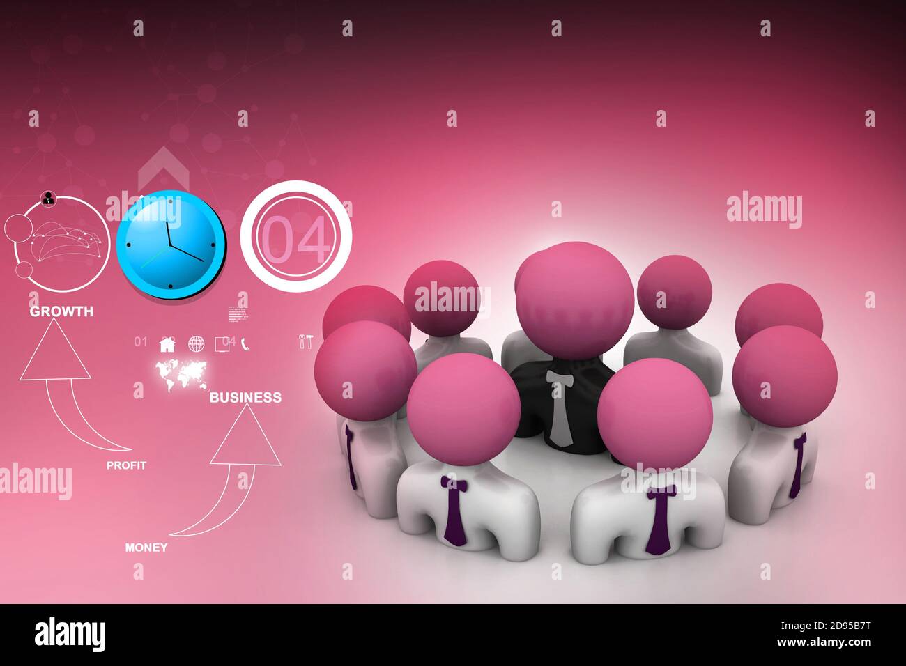 Business group with leader Stock Photo - Alamy