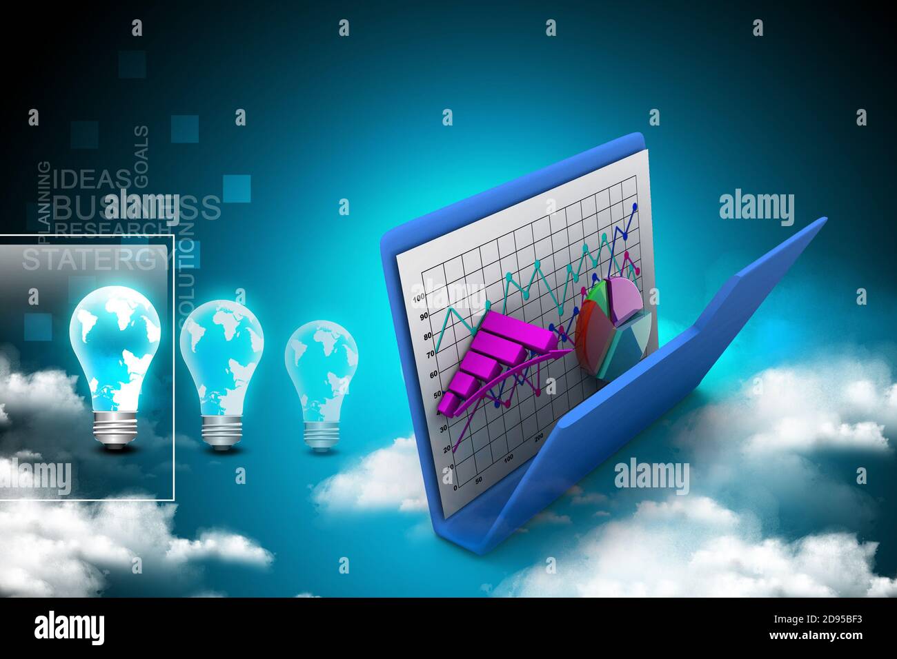 folder with diagram, chart, graph Stock Photo - Alamy
