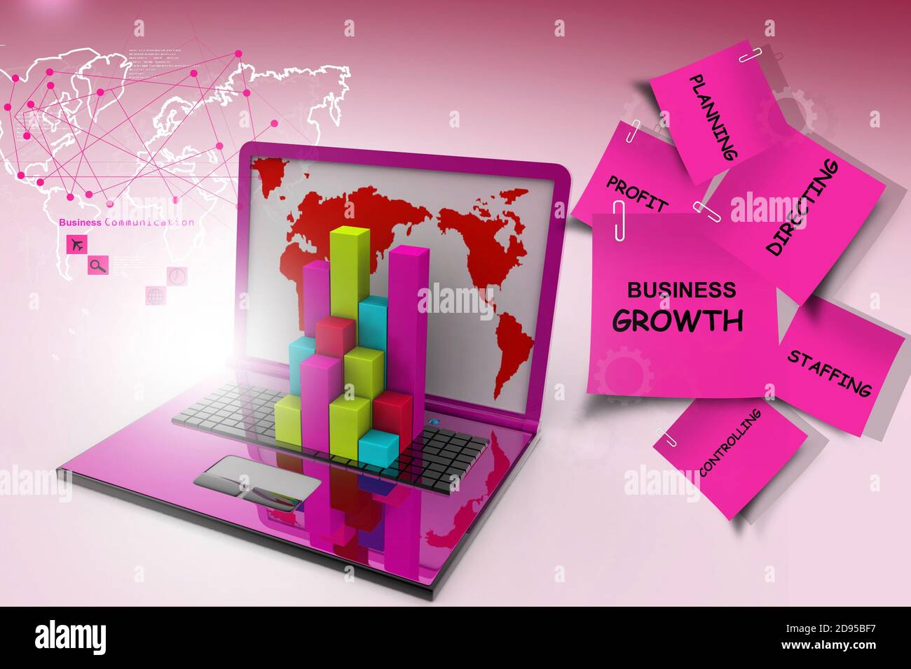 Graph in computer Stock Photo - Alamy