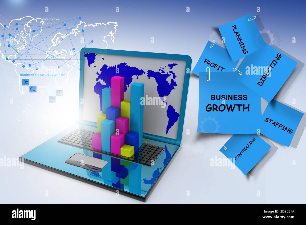Graph in computer Stock Photo - Alamy