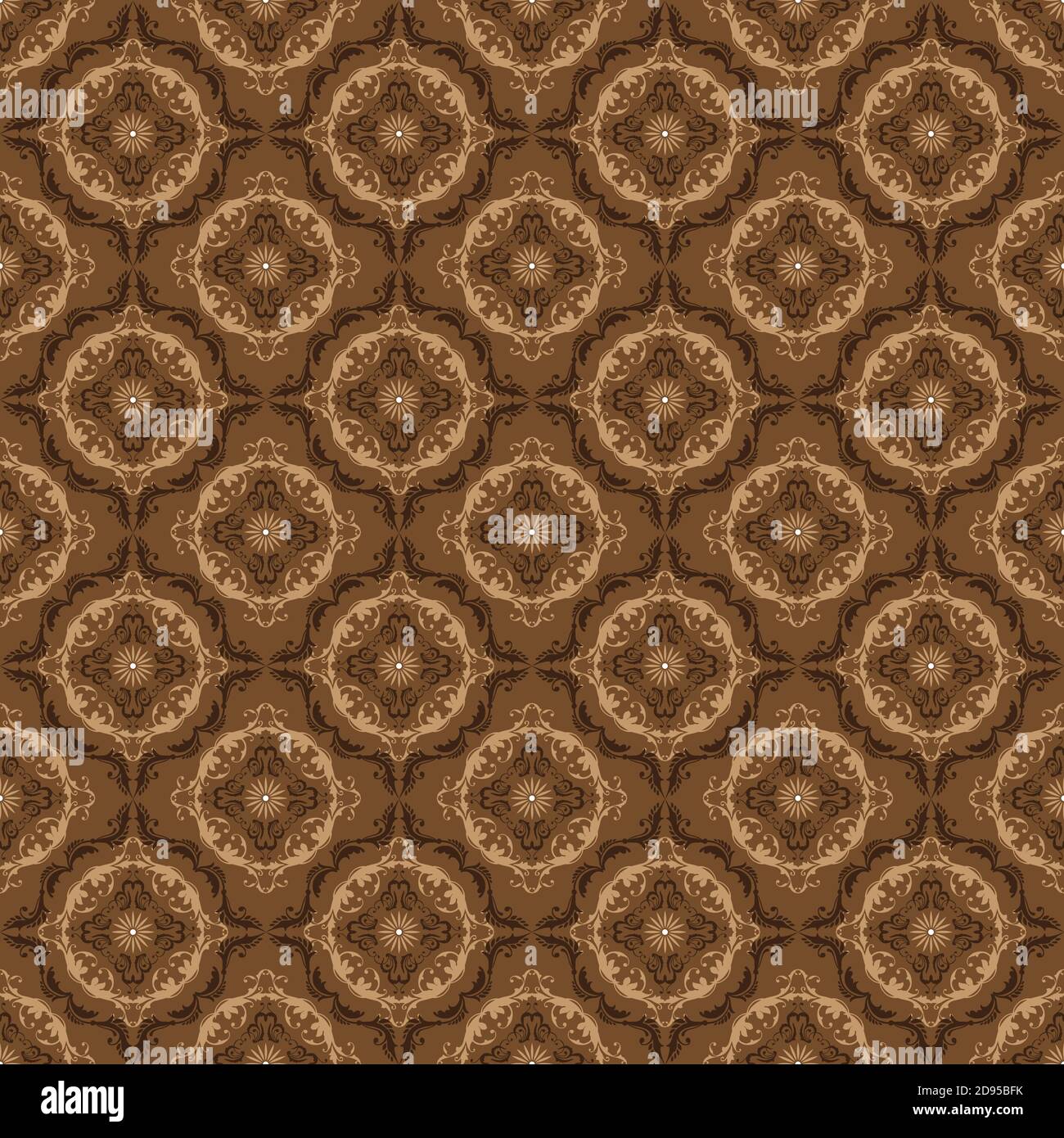 Unique motifs design on Kawung batik with smooth brown color concept ...