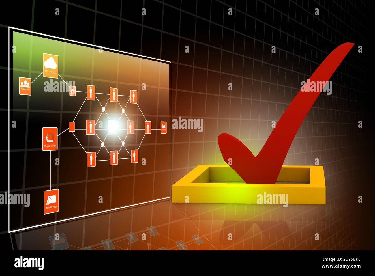 3d multi use check box with check Stock Photo - Alamy
