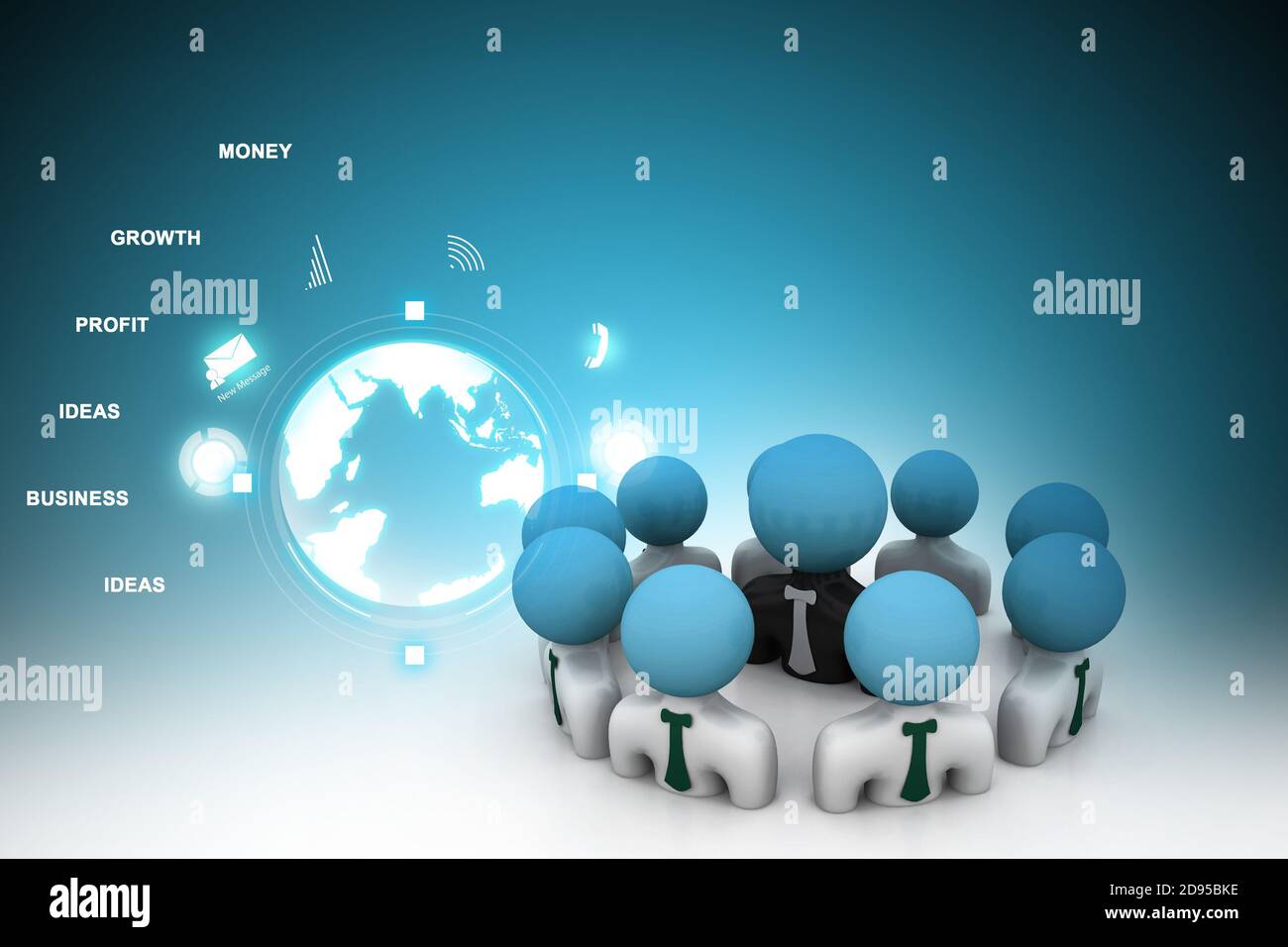 Business group with leader Stock Photo - Alamy