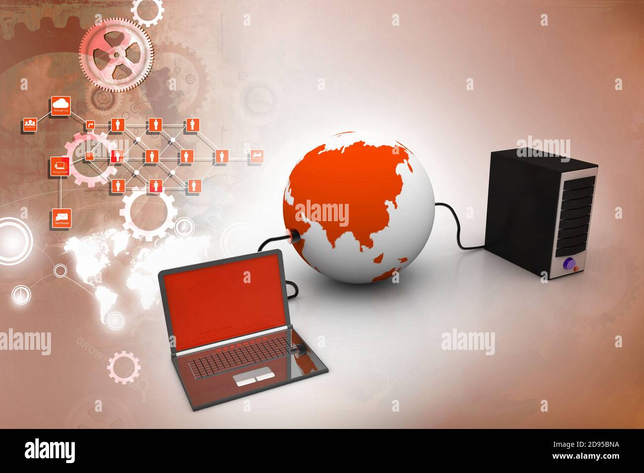 Global computer network Stock Photo - Alamy