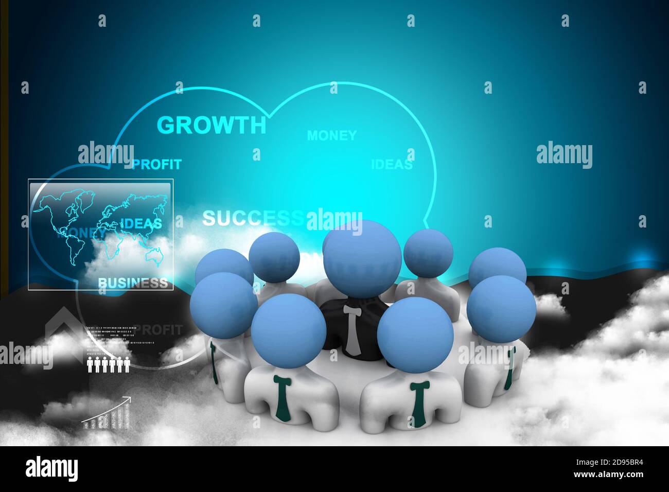 Business group with leader Stock Photo - Alamy