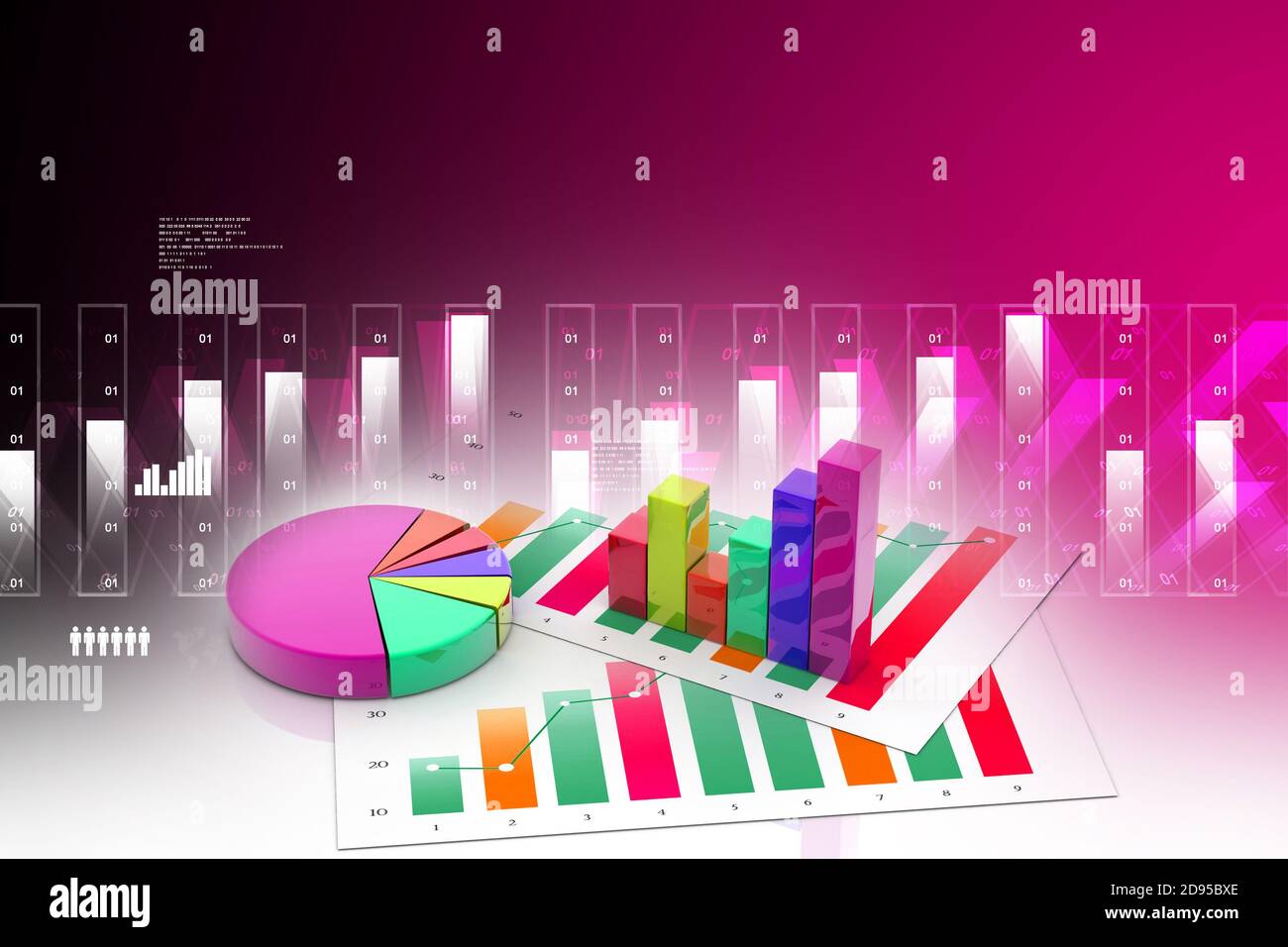 Business graph with chart Stock Photo - Alamy