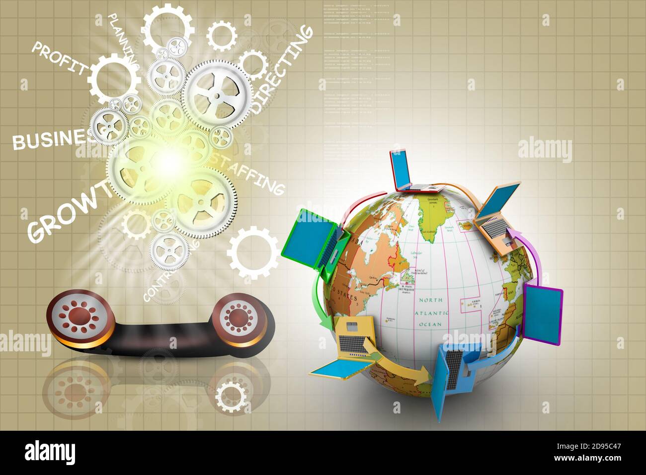 Computer network around the world Stock Photo - Alamy