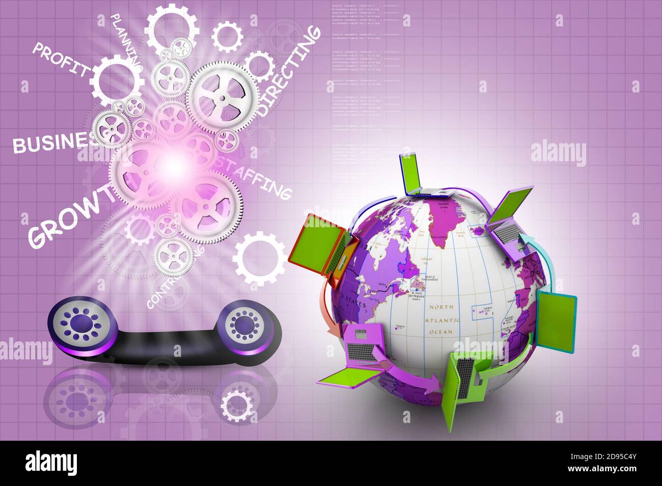 Computer network around the world Stock Photo - Alamy