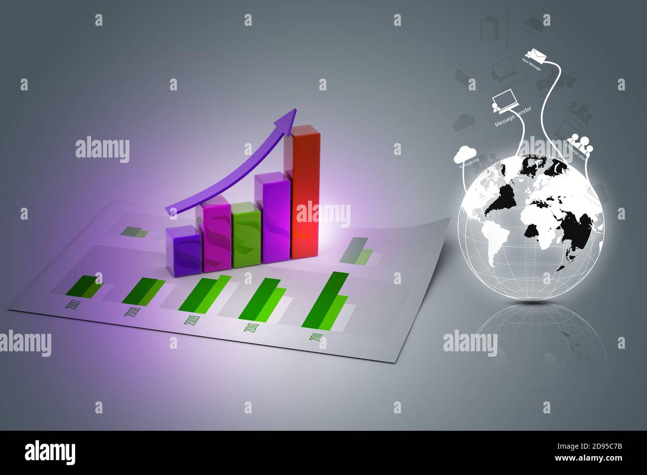 Business growth graph Stock Photo - Alamy