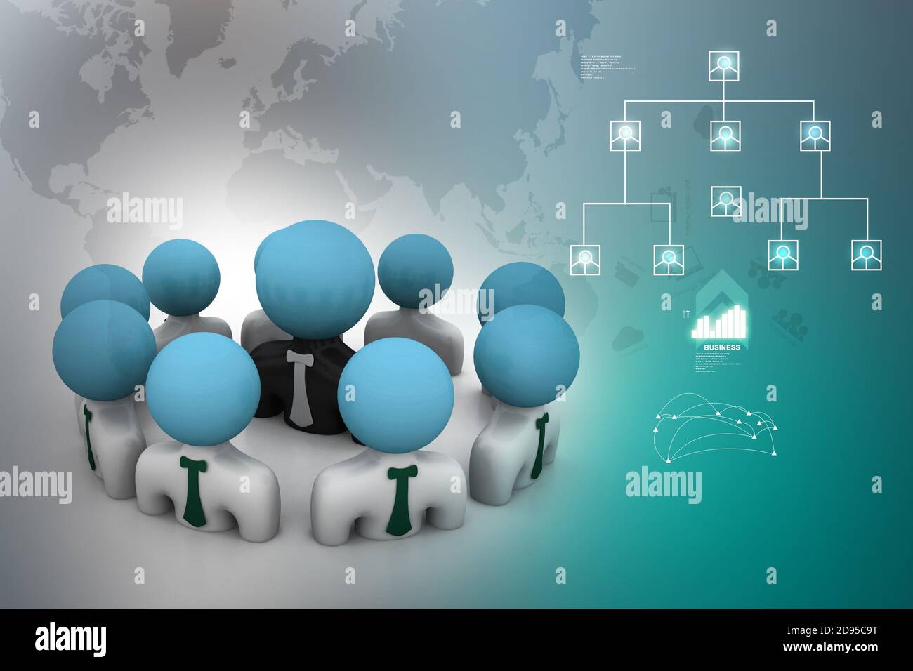 Business group with leader Stock Photo - Alamy