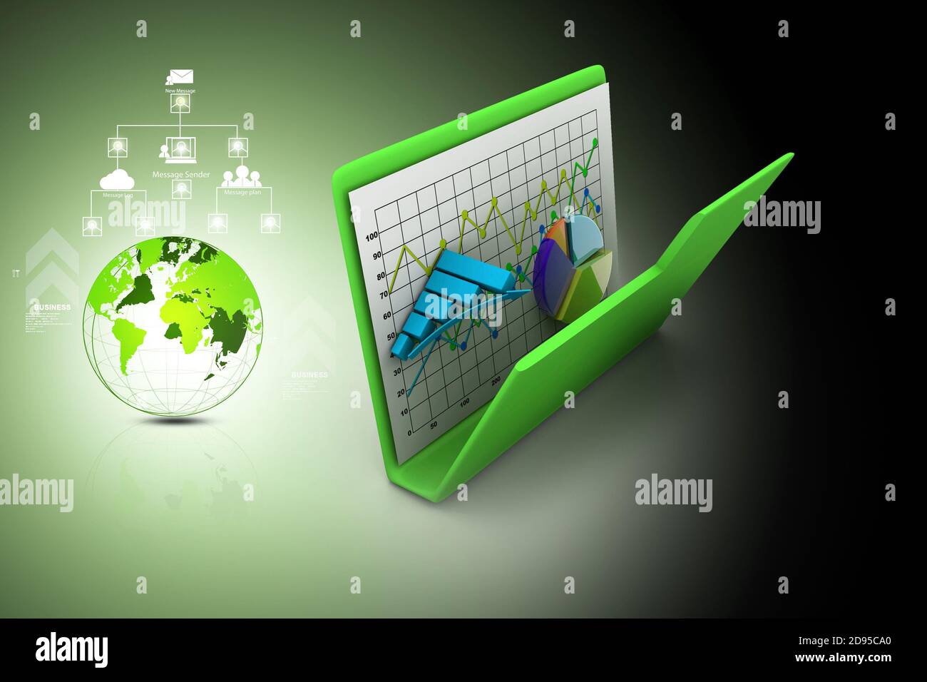 folder with diagram, chart, graph Stock Photo - Alamy
