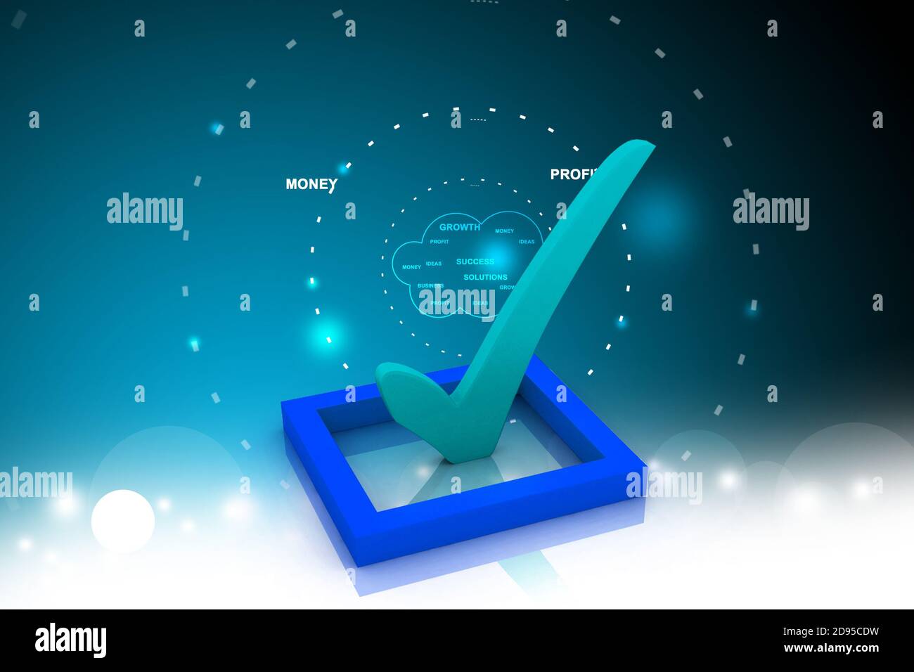 3d multi use check box with check Stock Photo - Alamy