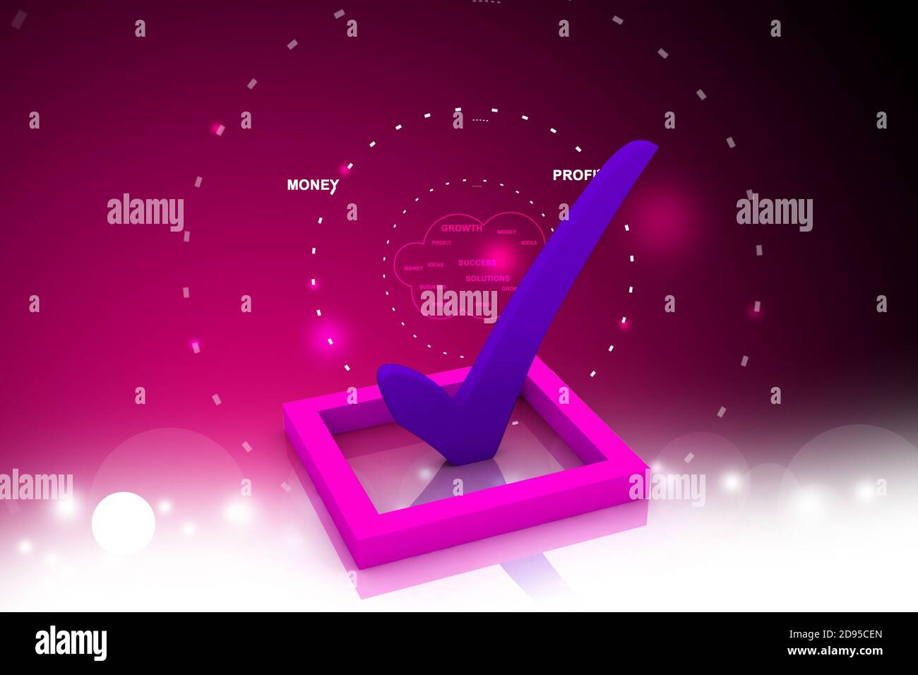 3d Multi Use Check Box With Check Stock Photo - Alamy