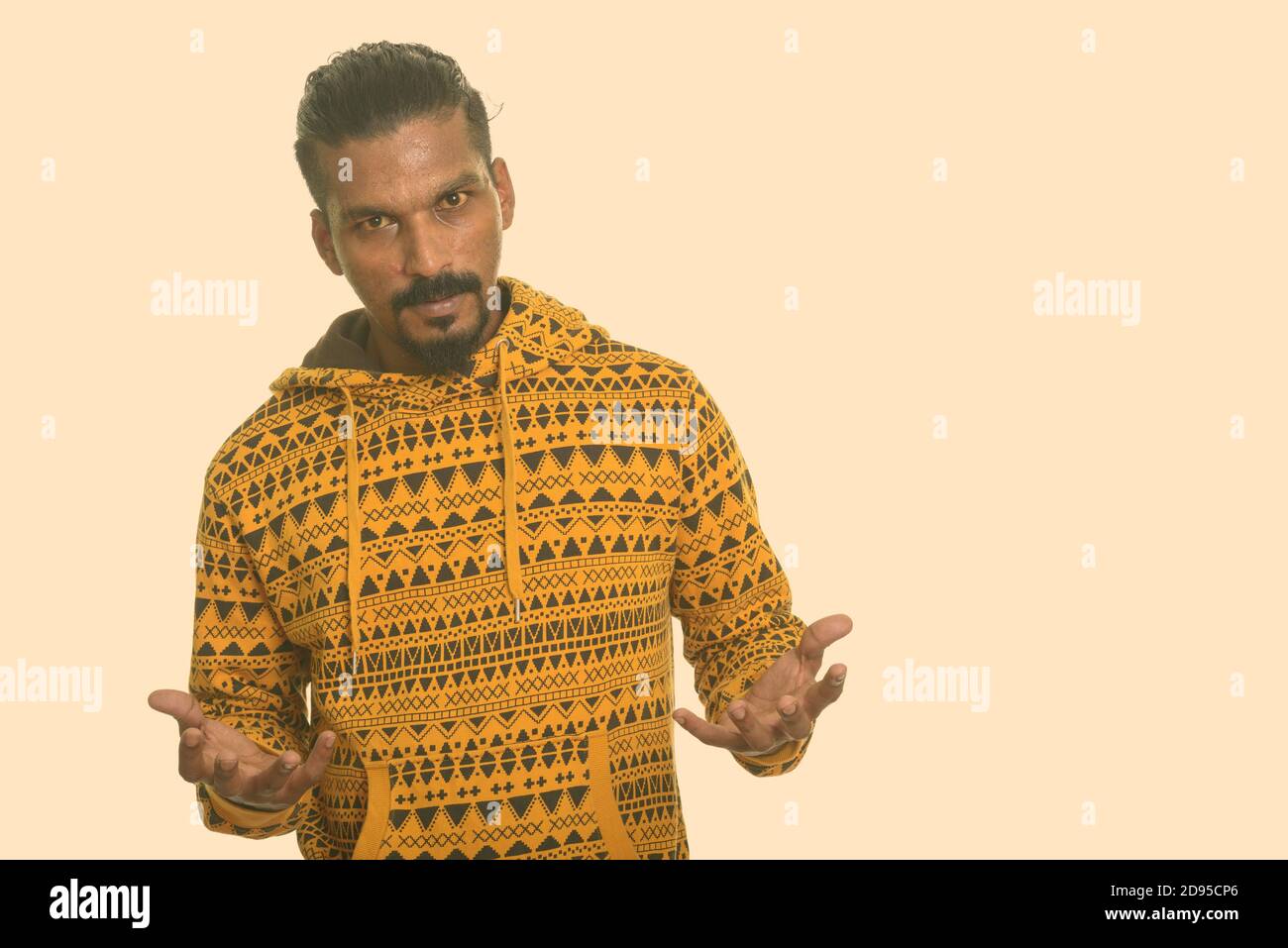 Indian man raising arms hi-res stock photography and images - Alamy