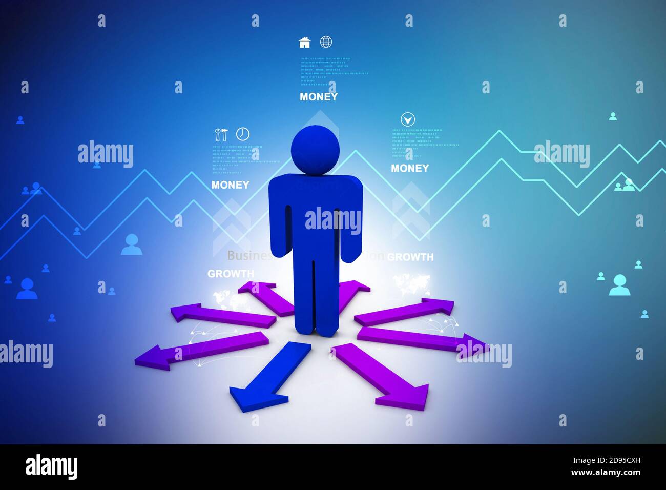 Selecting the right direction Stock Photo - Alamy