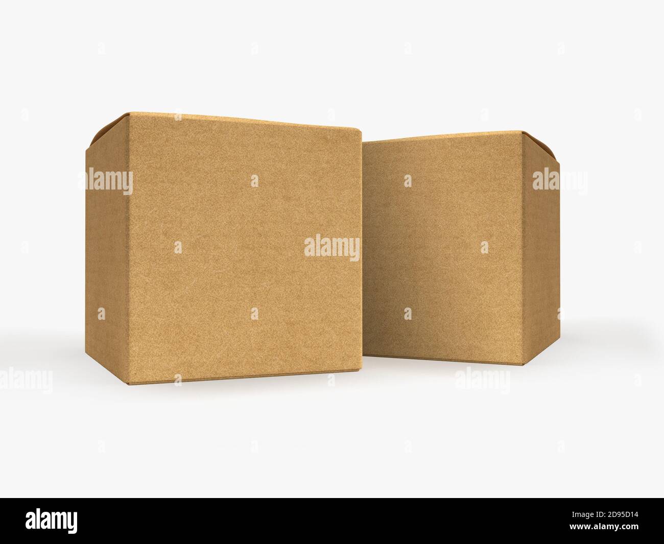 Paper Box Mockup 3D Rendering Design Stock Photo - Alamy