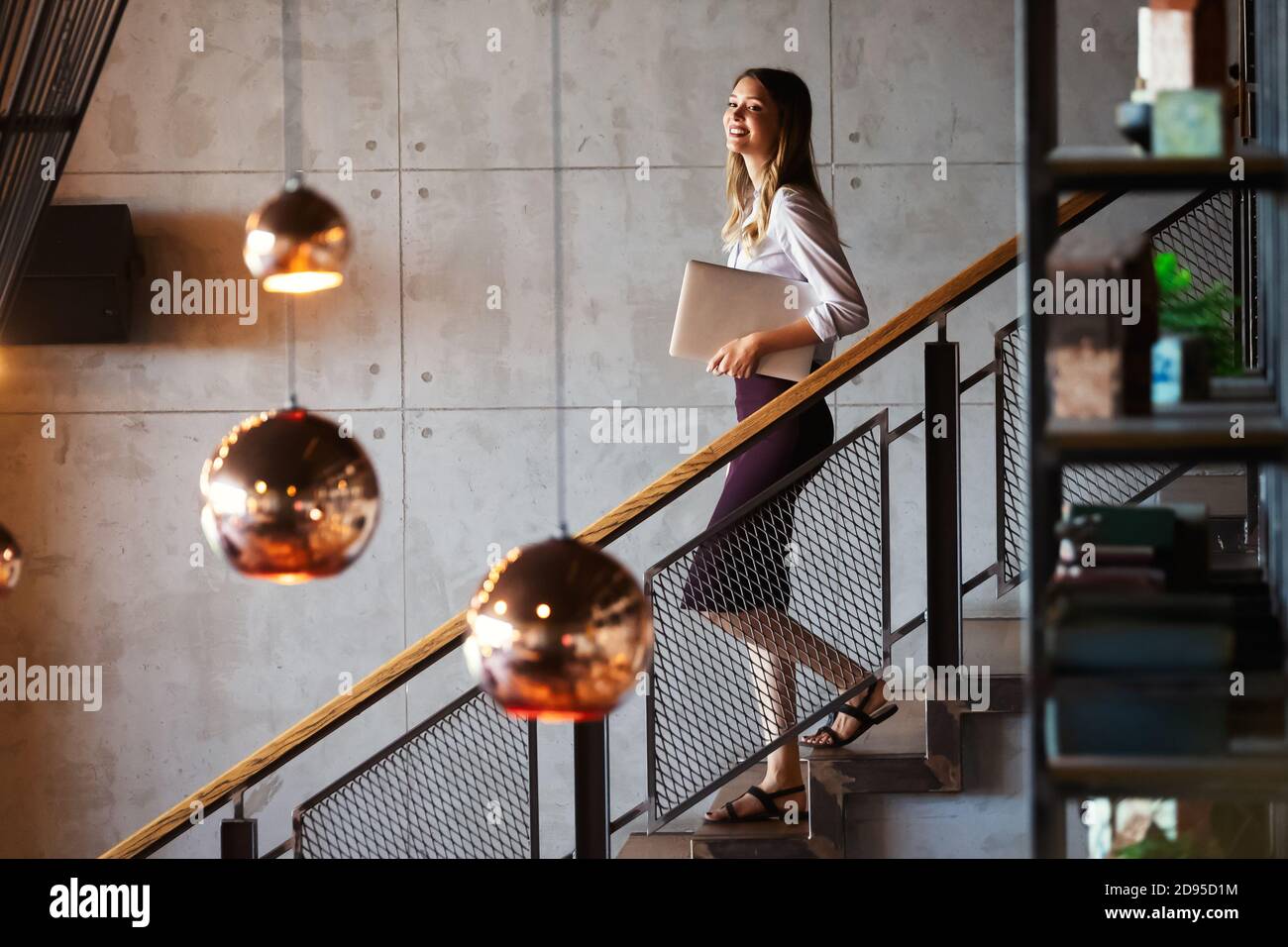 Beautiful executive business woman, ceo, coworker at the workspace ...