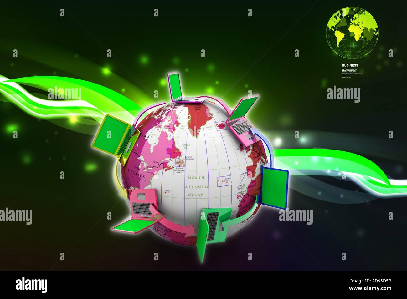 Computer network around the world Stock Photo - Alamy