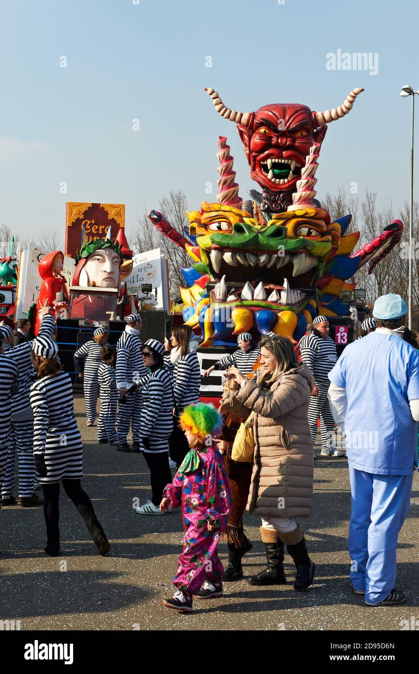 ERBUSCO - FEBRUARY 21 : the parade of carnival floats, February 21,2012 ...