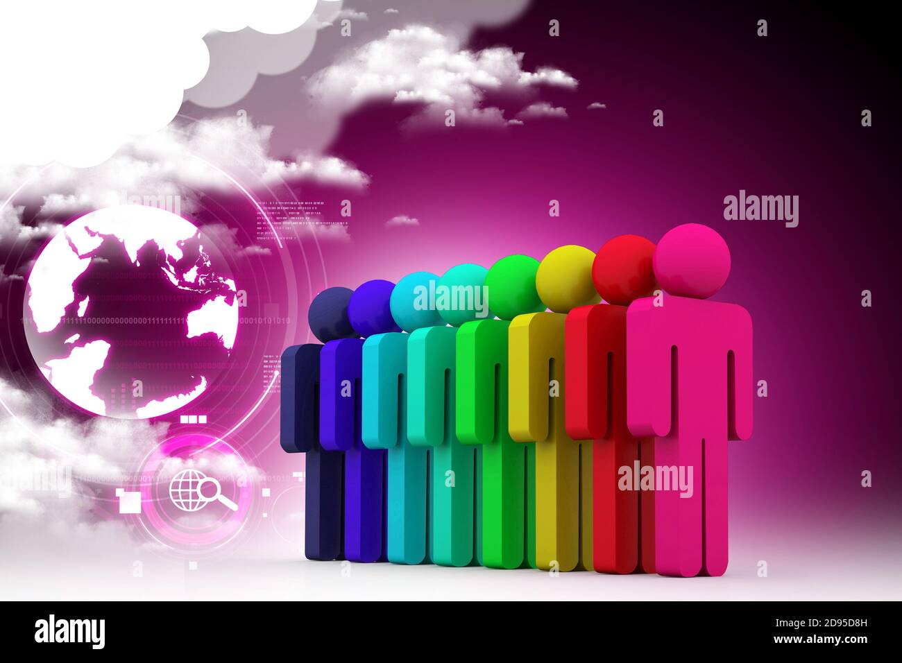 Group of people in line Stock Photo - Alamy