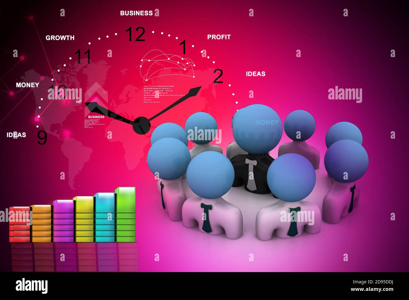 Business group with leader Stock Photo - Alamy