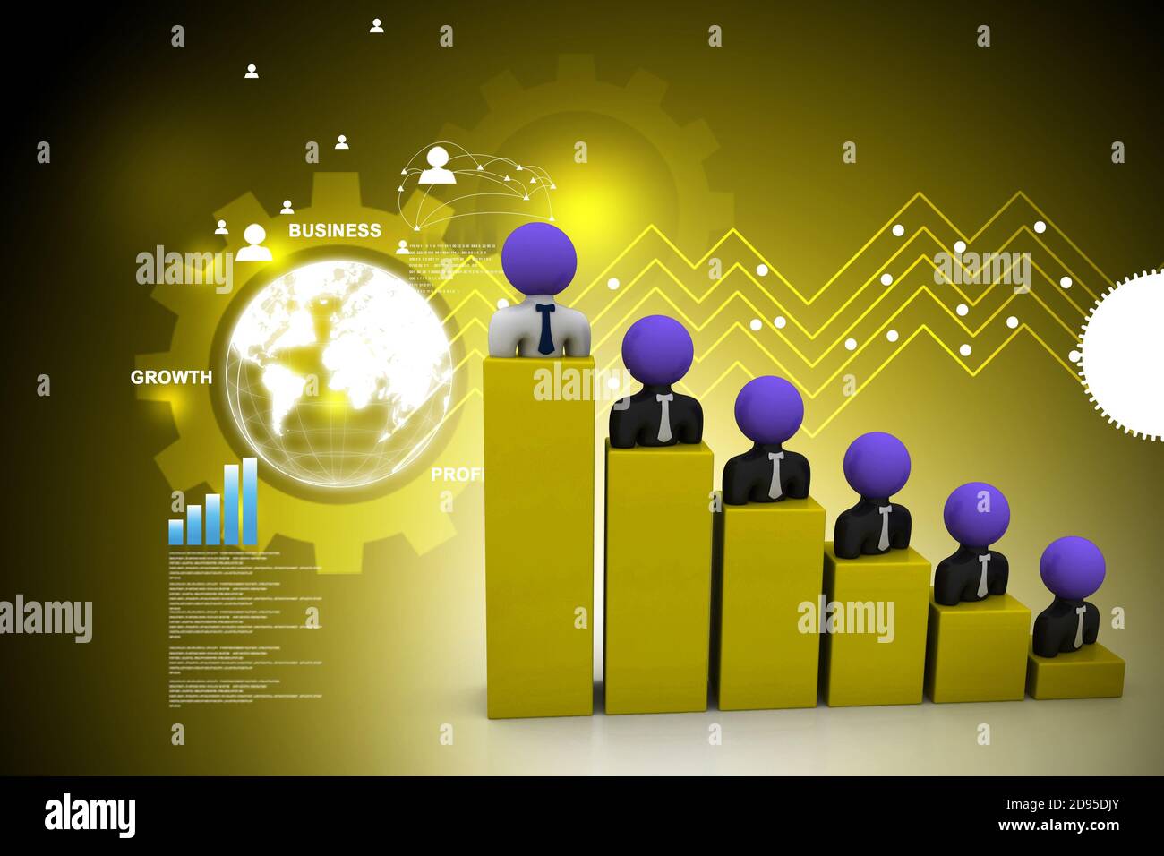 Business people, graph Stock Photo - Alamy
