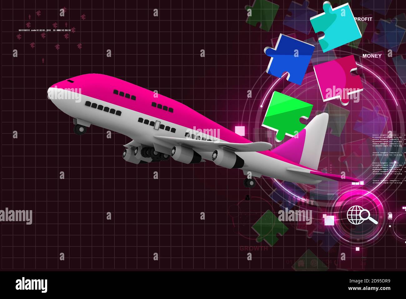 3d multi use connect puzzle Stock Photo - Alamy