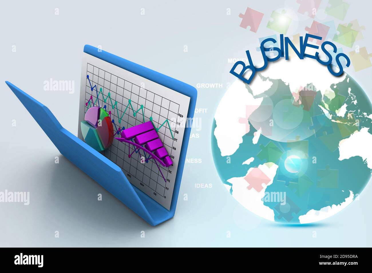 folder with diagram, chart, graph Stock Photo - Alamy