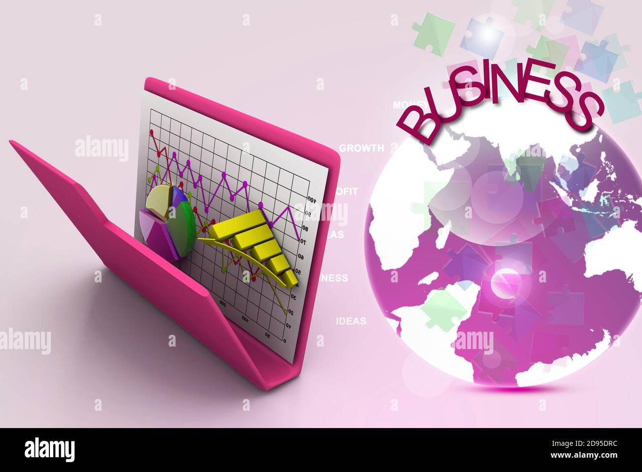 folder with diagram, chart, graph Stock Photo - Alamy