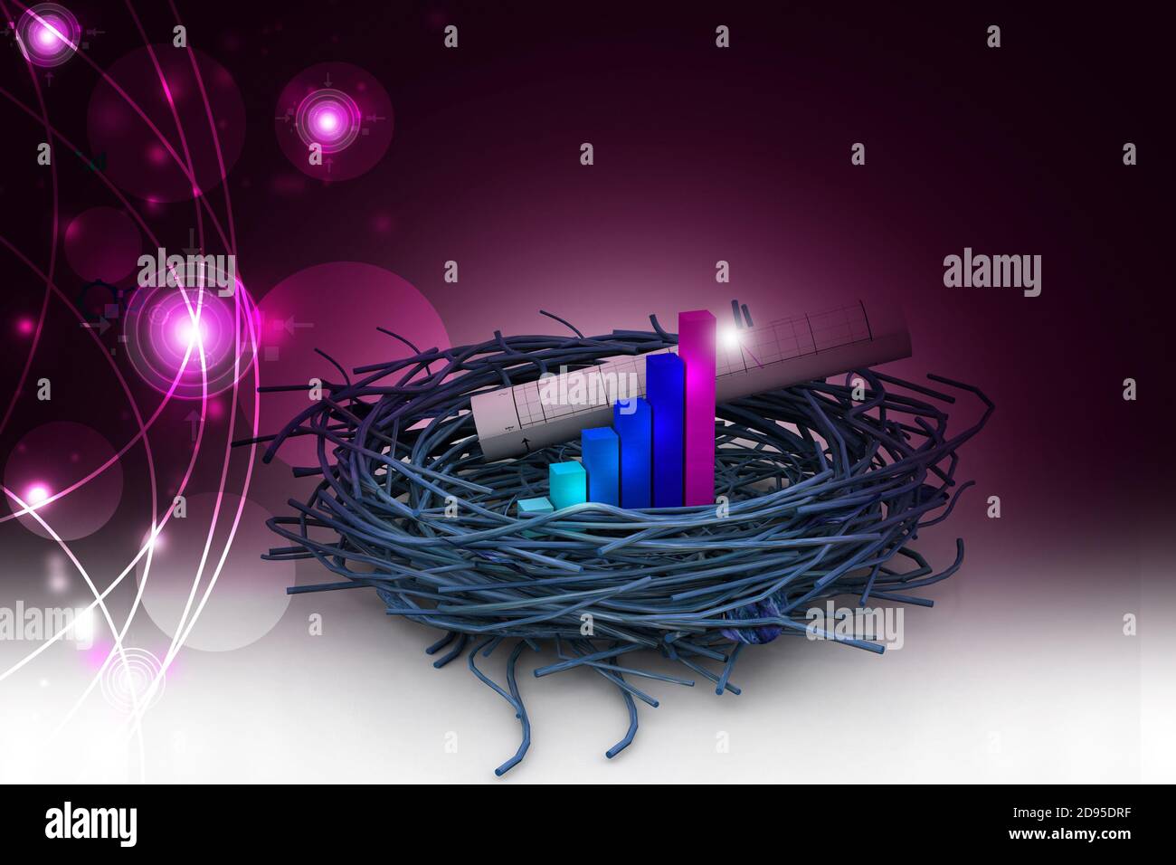 Business chart an graph on nest Stock Photo - Alamy