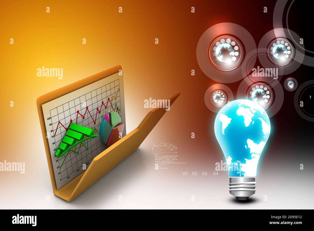 folder with diagram, chart, graph Stock Photo - Alamy