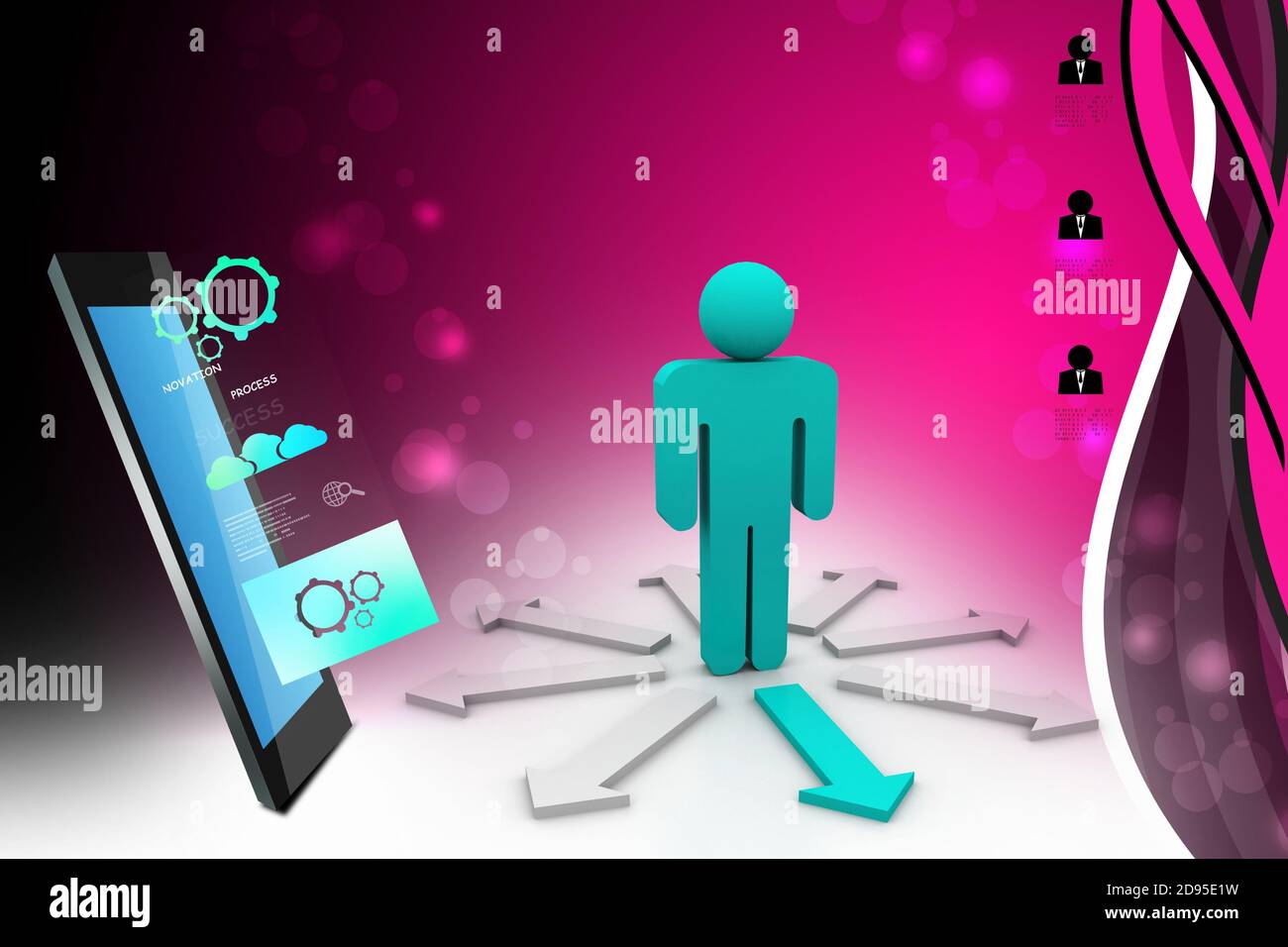 Selecting the right direction Stock Photo - Alamy