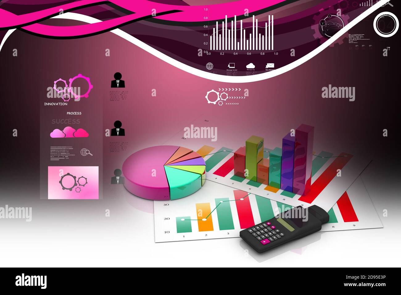 Business graph with chart Stock Photo - Alamy