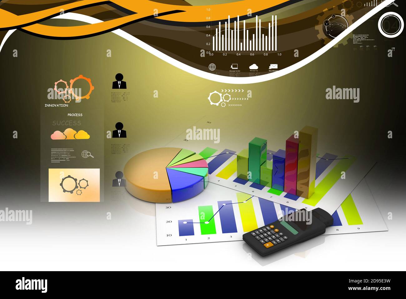 Business graph with chart Stock Photo - Alamy