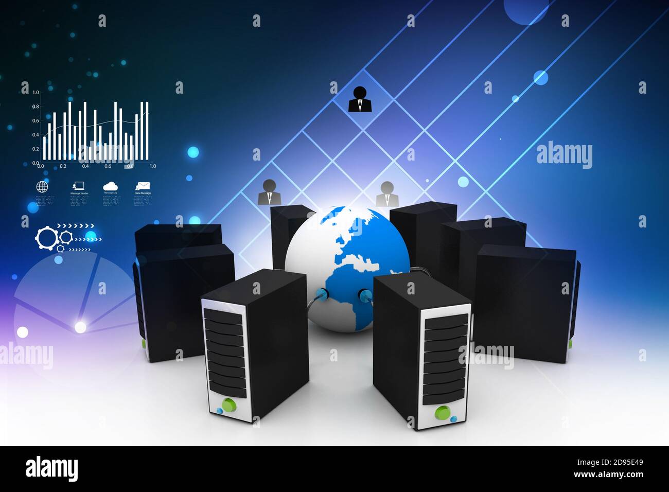 Global computer network Stock Photo - Alamy
